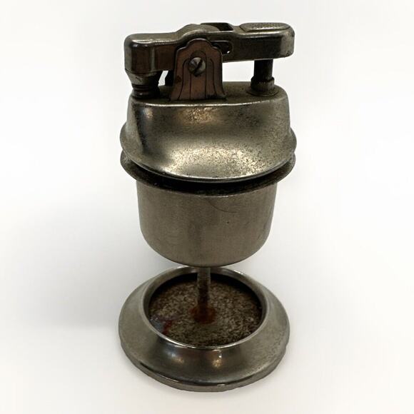 Accents | Vintage Round Insert Lighter Stand Made In Japan Silver Tone ...